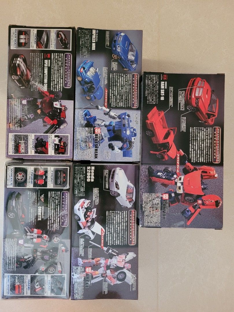 Transformers Binaltech (Convoy, Bluestreak, Arcee, Ravage, Deadend ...
