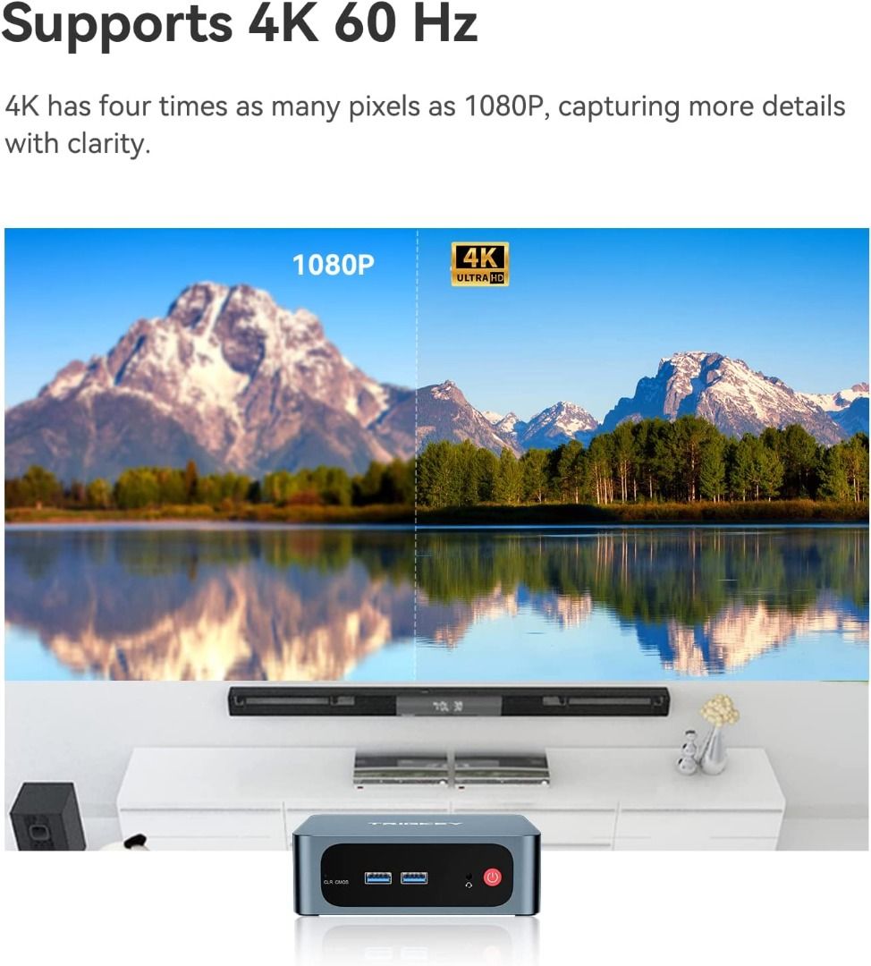 TRIGKEY Green G5 Mini PC 12th Intel Alder Lake- N100(4C/4T, Up to 3.4Hz) 16G DDR5 500G SSD ...