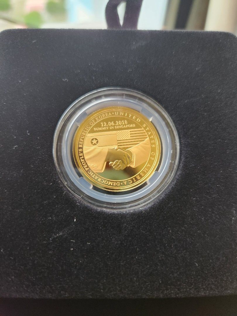 Singapore Mint Trump-Kim summit 1/2 Oz 999.9 Gold Coin, Hobbies & Toys ...