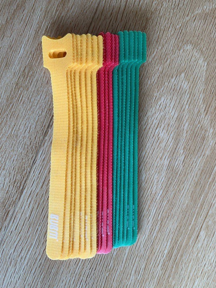 Reusable Velcro cable tie strip 15cm, Hobbies & Toys, Stationery ...