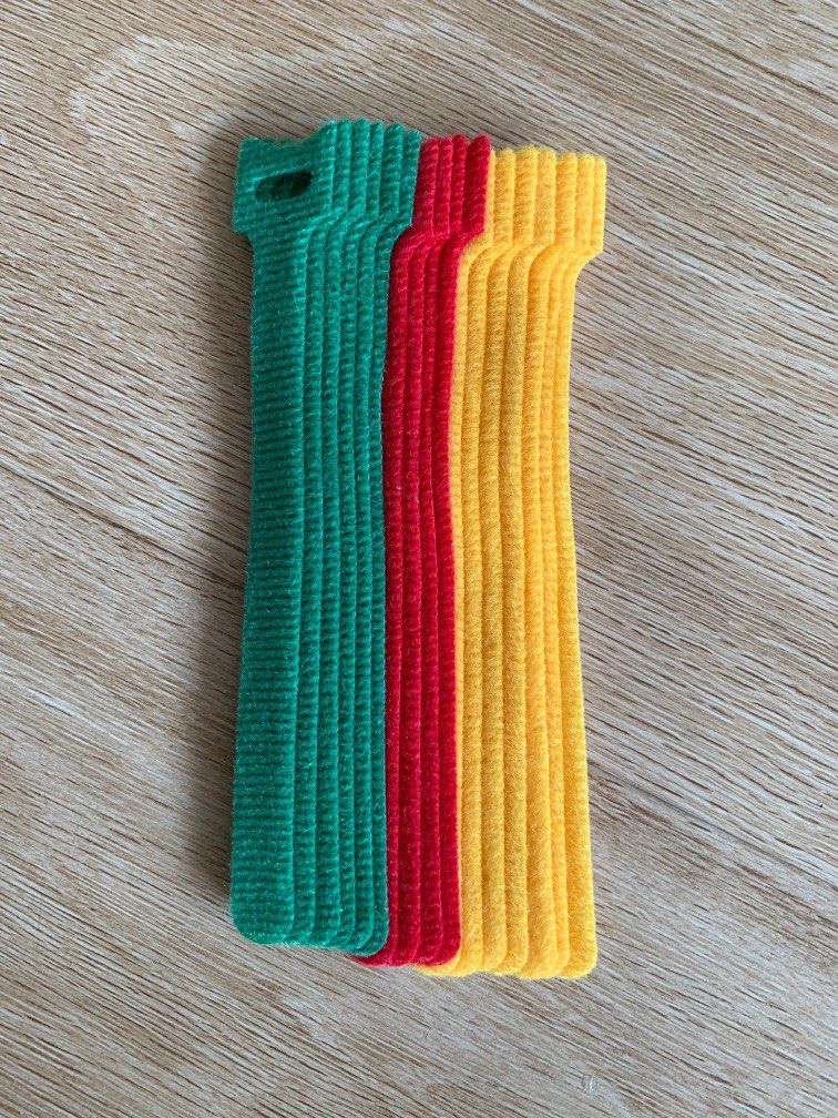 Reusable Velcro cable tie strip 15cm, Hobbies & Toys, Stationery ...