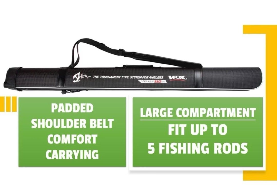VFOX ROD BAG VB-123 (165cm) Fishing Rod Case Hard, Fishing Rod Bag ...