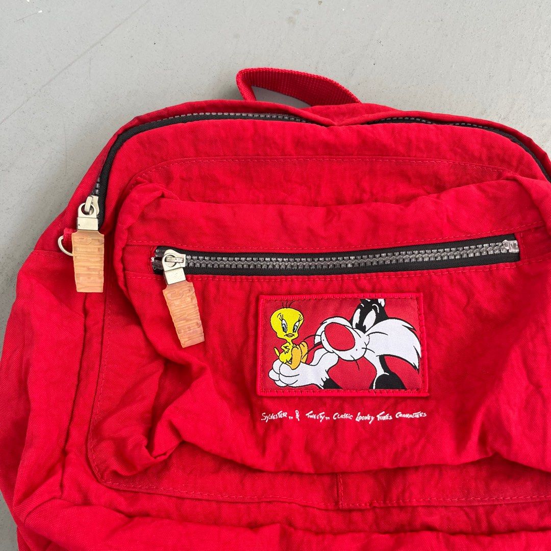 Vintage 1997 Looney Tunes Convertible Backpack, Women's Fashion, Bags ...