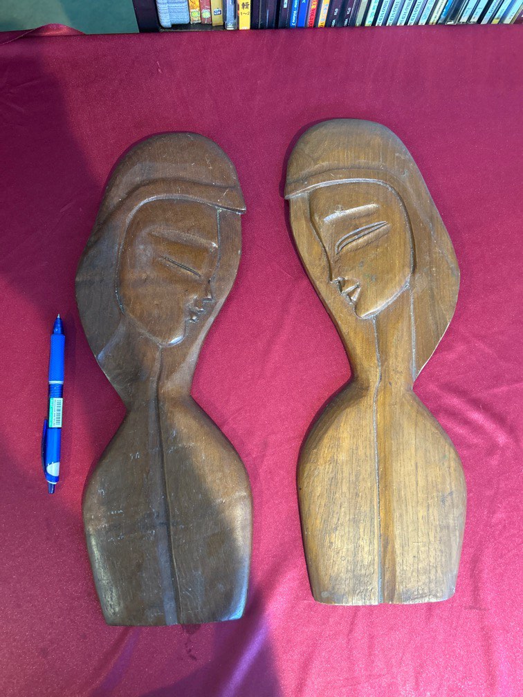 Vintage wooden lady figurine wall display, Hobbies & Toys, Memorabilia ...
