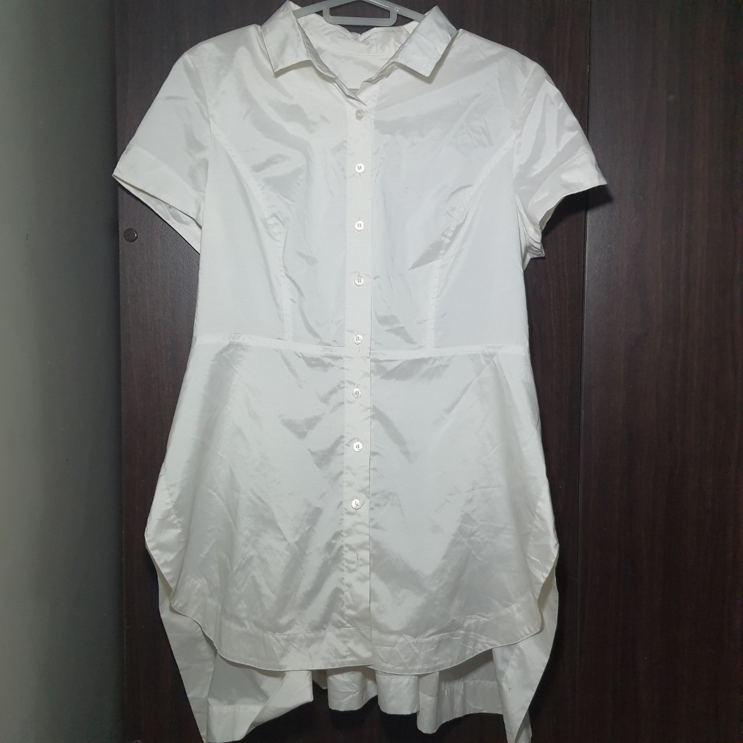 White long top, Women's Fashion, Tops, Blouses on Carousell