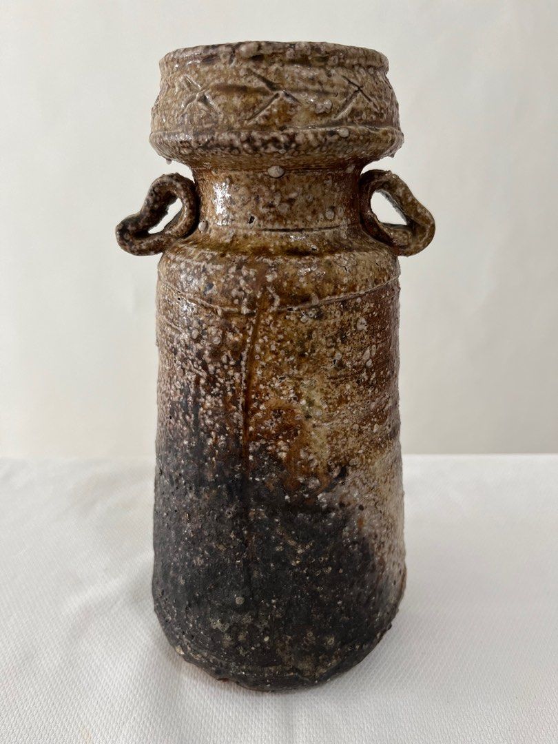 Wood fire Japanese rustic double ears ceramic vase, Hobbies & Toys ...