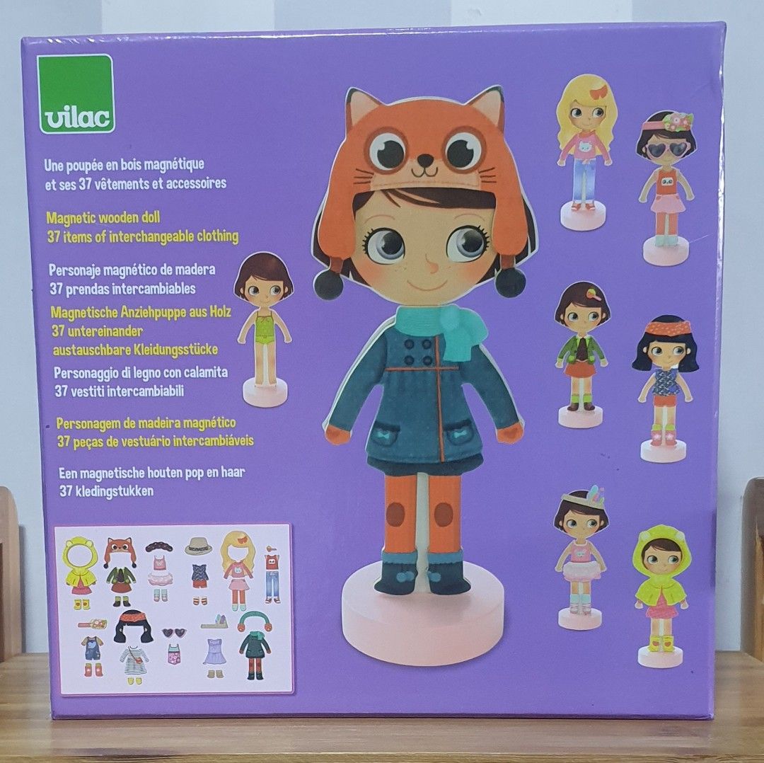 Wooden magnetic doll dress up, Hobbies & Toys, Toys & Games on Carousell