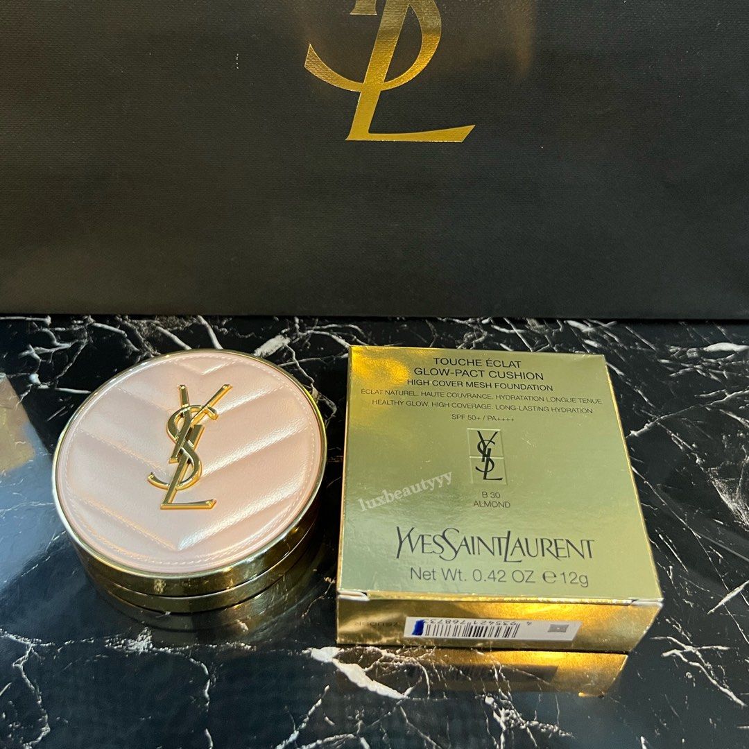 YSL TOUCHE ÉCLAT GLOW-PACT CUSHION B30 ALMOND, Kesehatan & Kecantikan ...