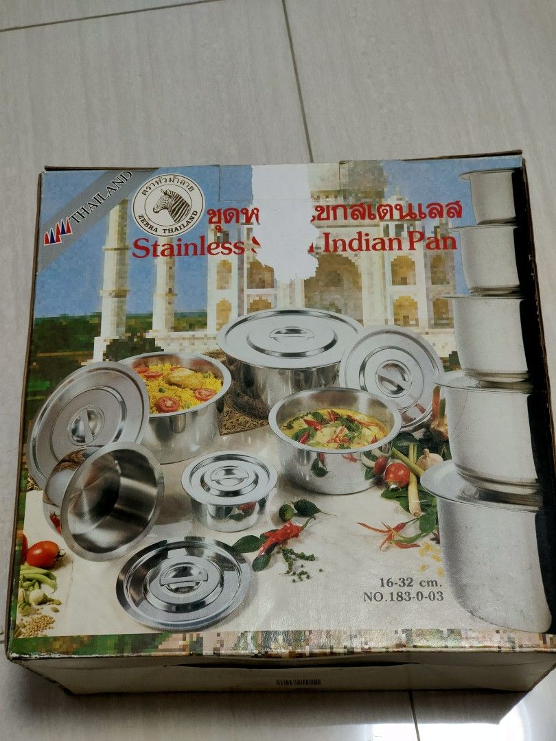 Zebra Stainless Steel Indian Pot, Furniture & Home Living, Kitchenware ...