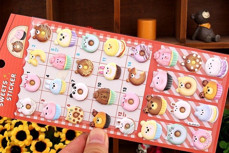 12 piece pop up cute cartoon sticker suitable for children birthday ...