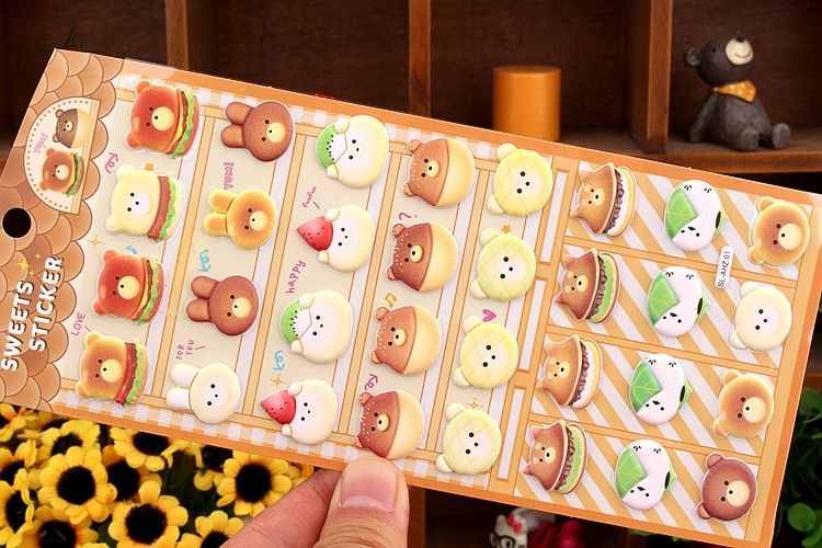 12 piece pop up cute cartoon sticker suitable for children birthday ...
