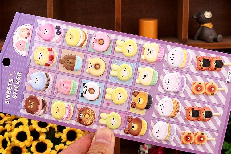 12 piece pop up cute cartoon sticker suitable for children birthday ...