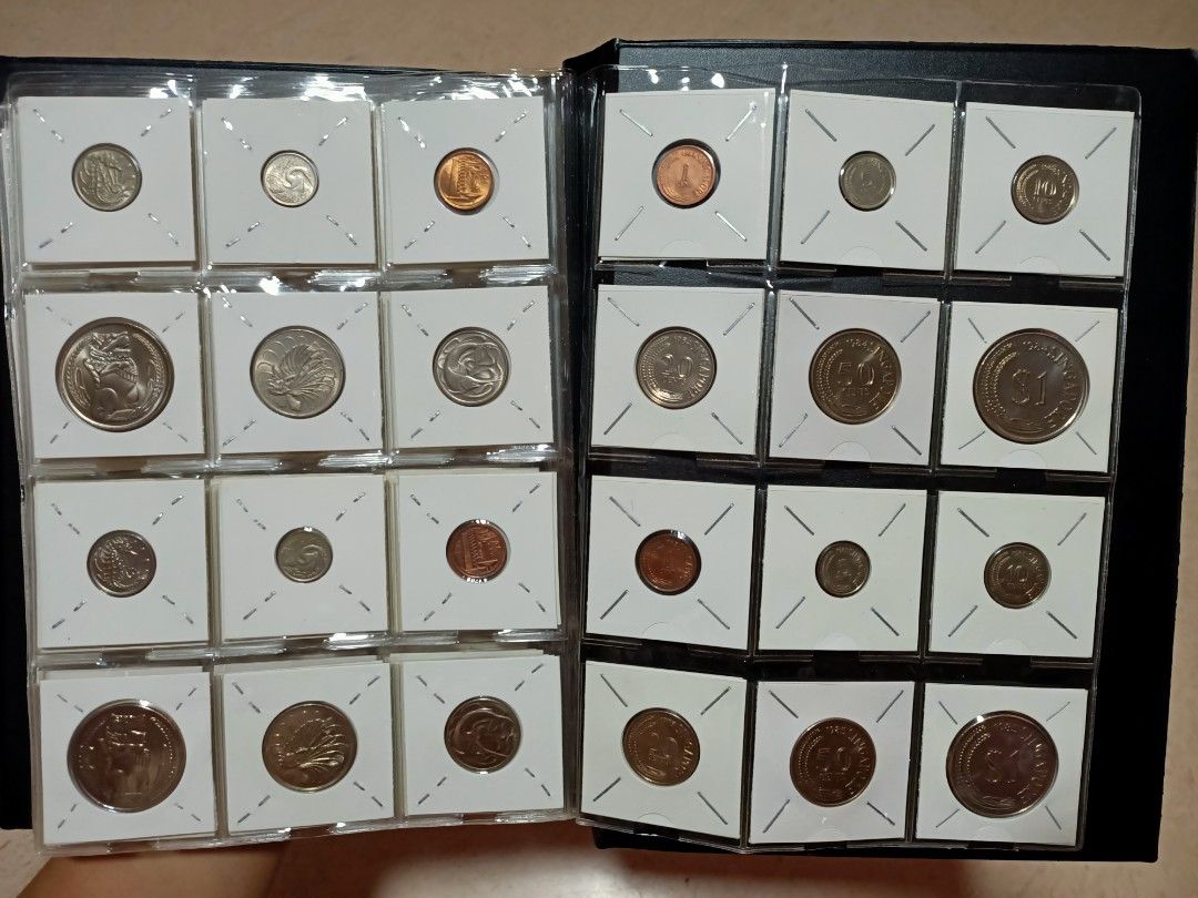 1967 to 1985 Singapore Lion 1 Cent to $1 First Series Coins Complete ...
