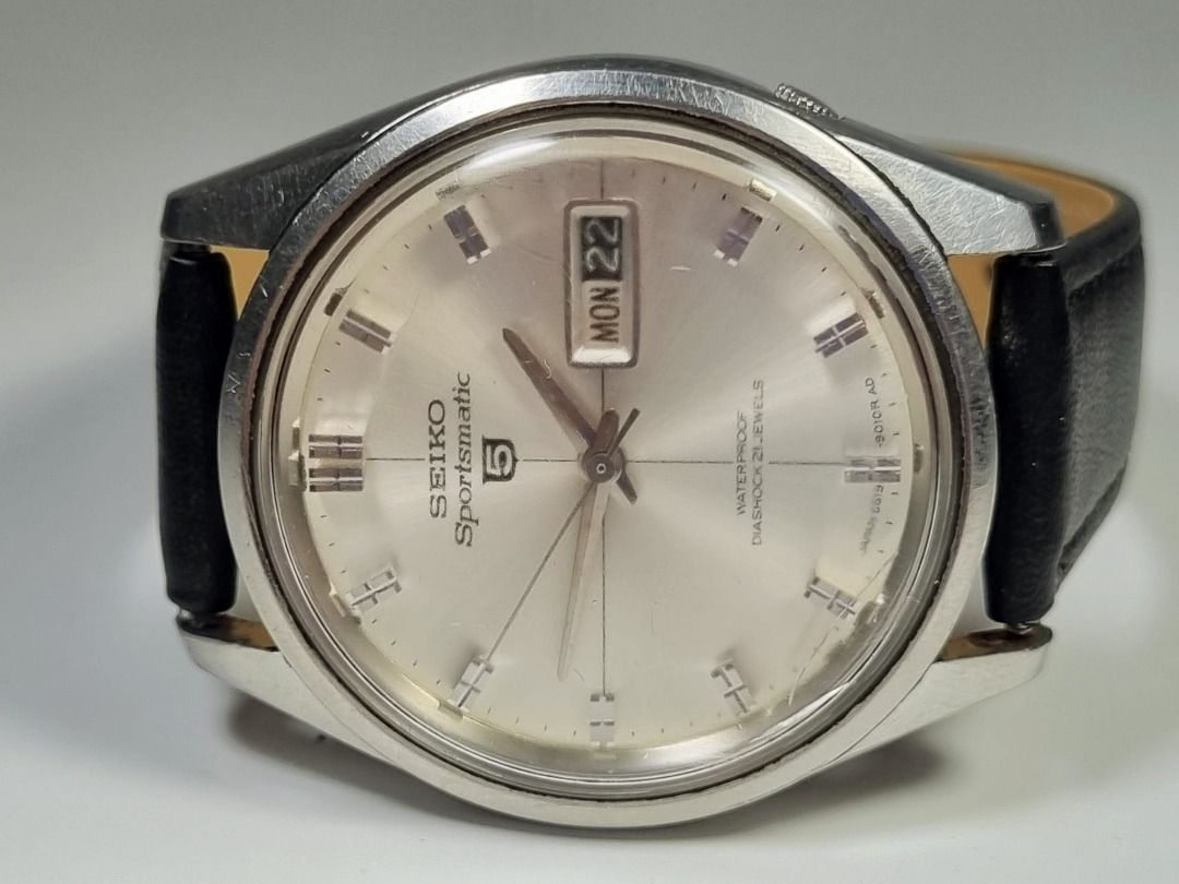 (230416B) Seiko Sportsmatic 5 Waterproof Diashock 21 Jewels Automatic Men's Watch Ref 6619-9010 ...