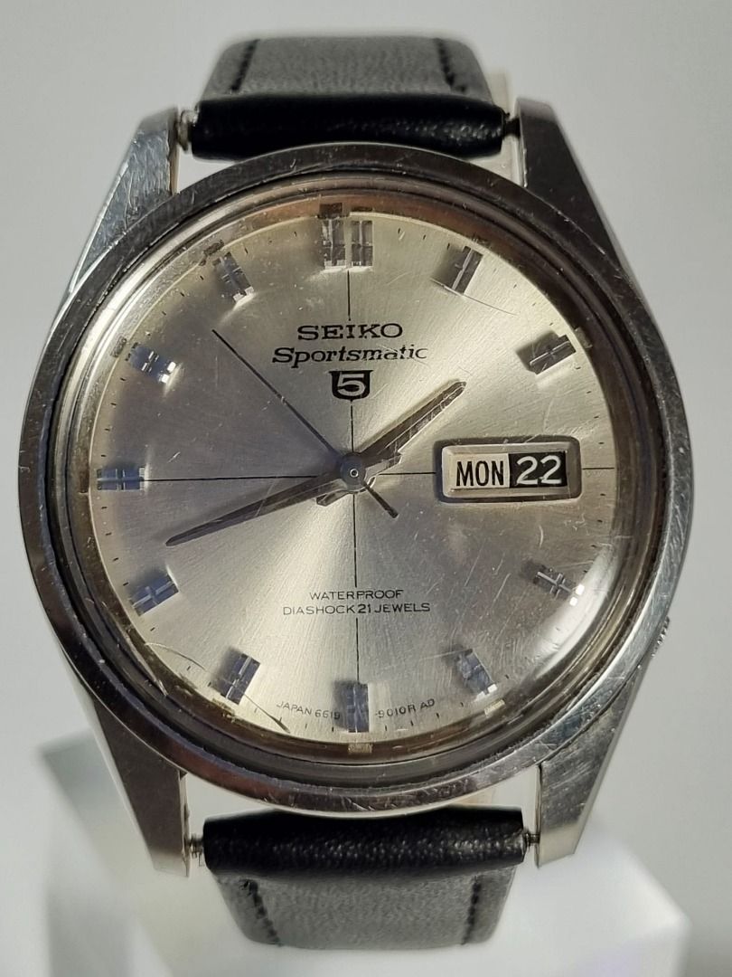 (230416B) Seiko Sportsmatic 5 Waterproof Diashock 21 Jewels Automatic Men's Watch Ref 6619-9010 ...