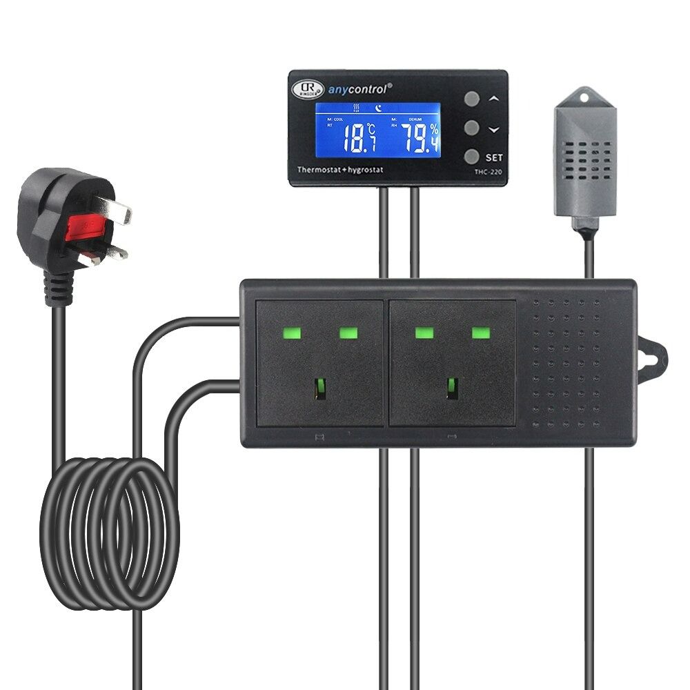 3108) Digital Dimming Thermostat Reptile Day and Night Timer, PID Thermostat Plug Socket Dimmer ...