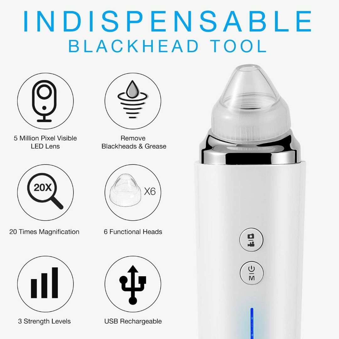 3110) BLACKHEAD VACUUM REMOVER WITH CAMERA,PORE VACUUM WITH CAMERA WIFI ...