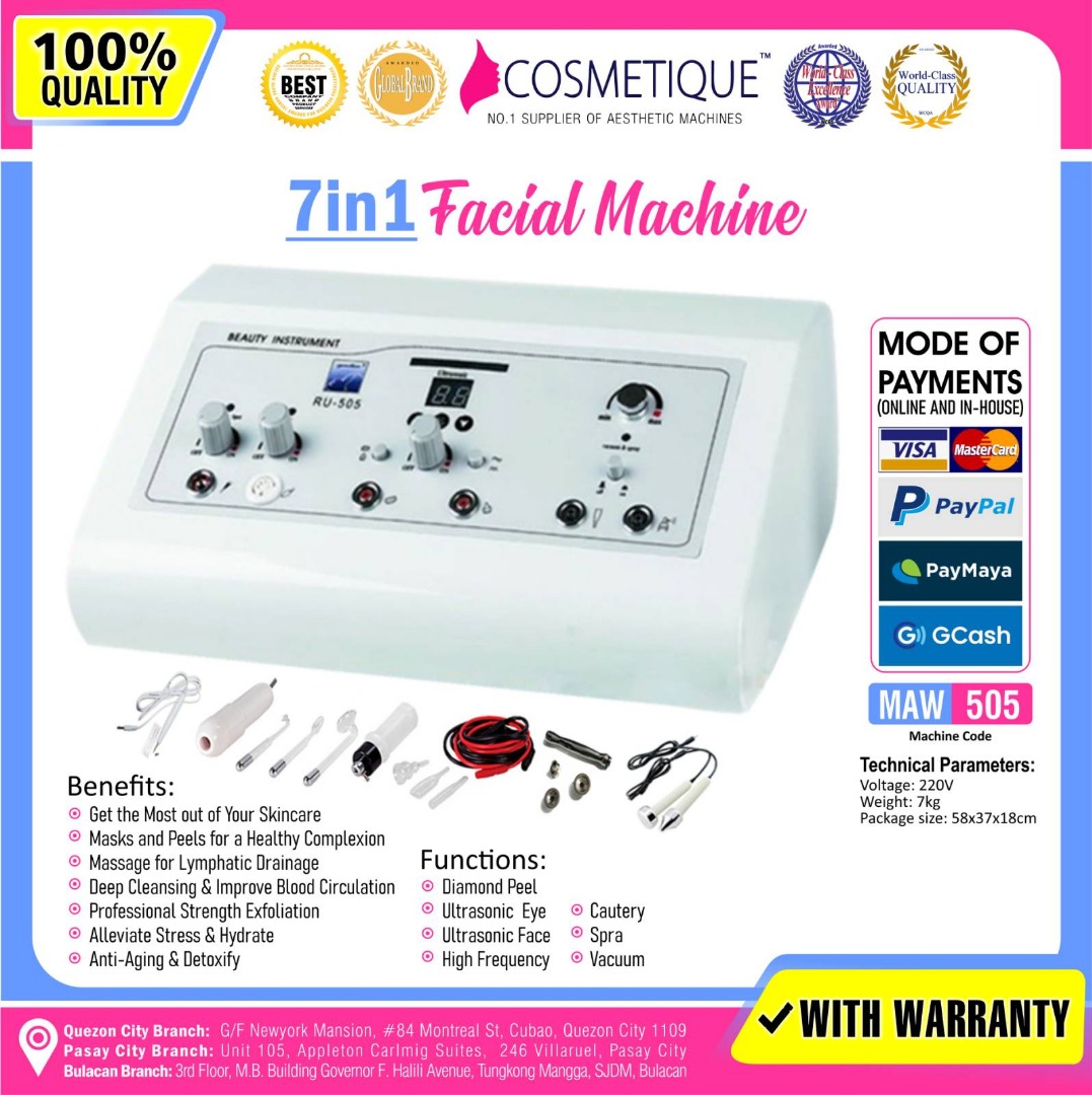 7 in 1 Multi Function Facial Machine, Beauty & Personal Care, Face ...