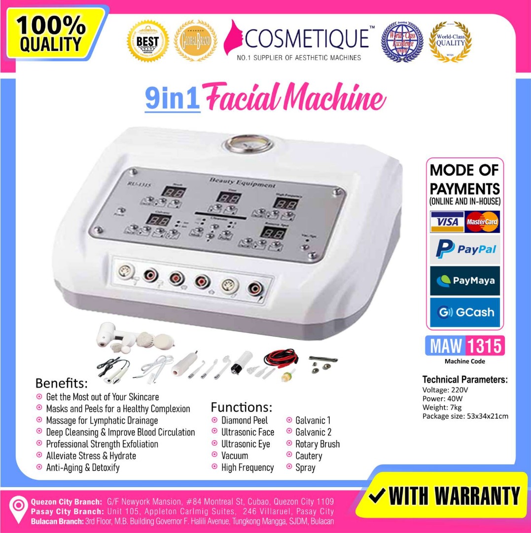 9 in 1 Multi Function Facial Machine, Beauty & Personal Care, Face ...