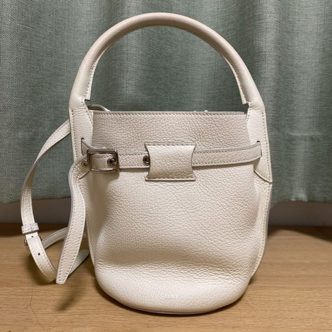 賽琳 CELINE 水桶 nano 2way 背面 白色, 名牌, 手袋及銀包 - Carousell