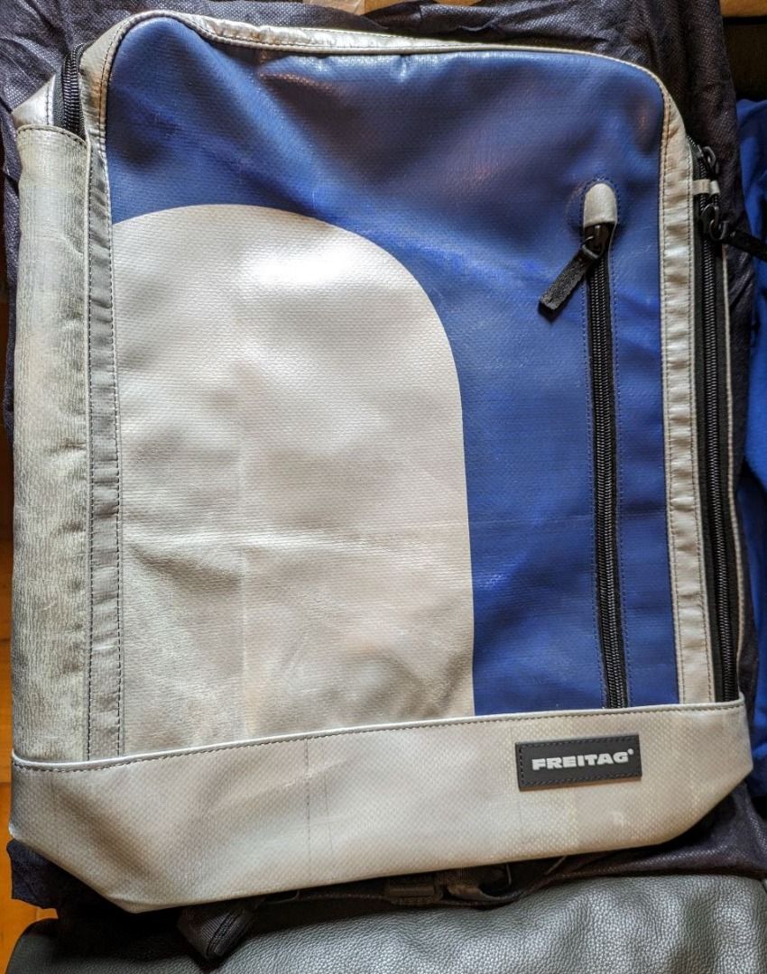 [全新] [F748 COLTRANE] Freitag × Brompton 限量版 Brompton 前袋連背囊 (灰+藍色) (全新未用 ...