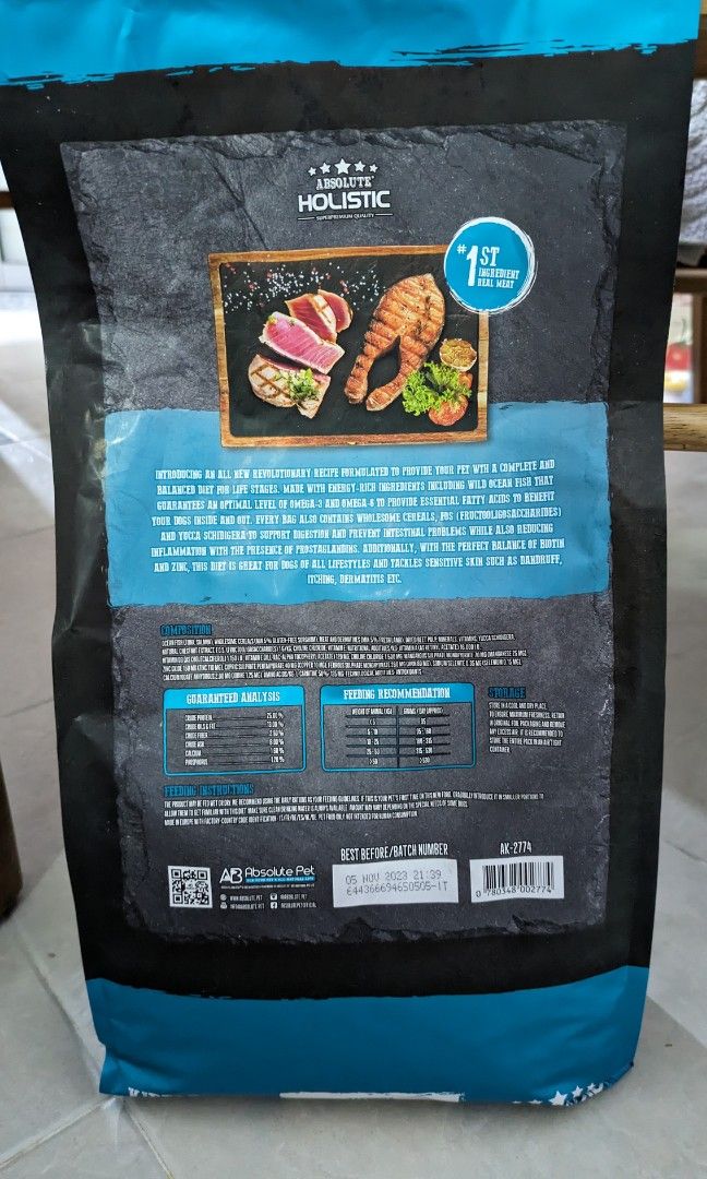Absolute Holistic tuna & salmon kibbles, Pet Supplies, Pet Food on ...