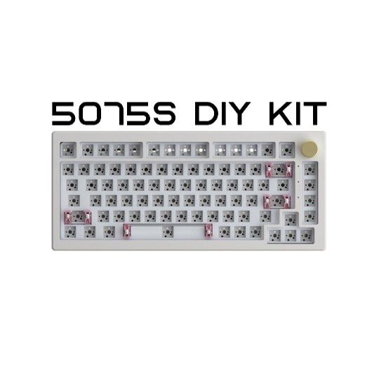 Akko 5075s Custom Mechanical Keyboard Barebones Kit Hotswap RGB Knob ...
