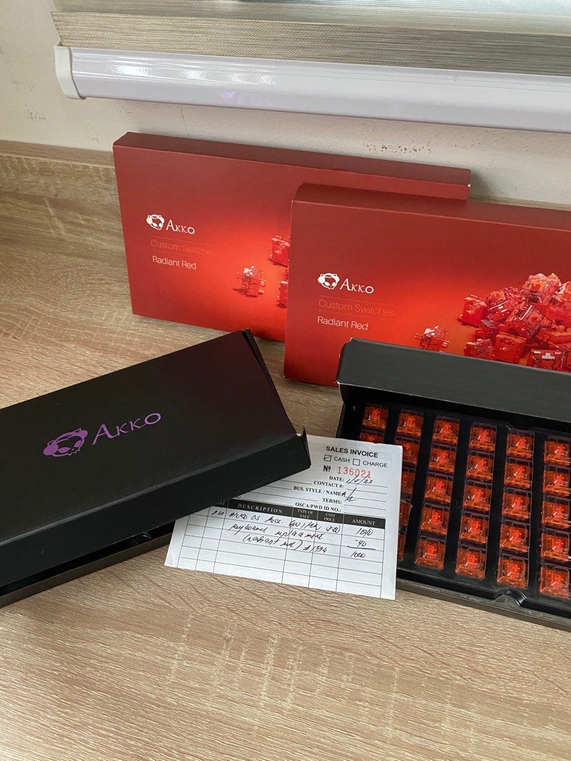 Akko Red Switches bundle on Carousell