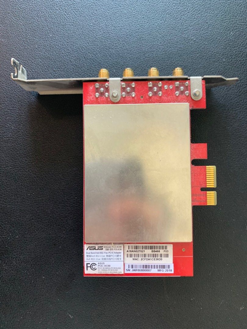ASUS PCE-AC88 wifi adapter, Computers & Tech, Parts & Accessories ...