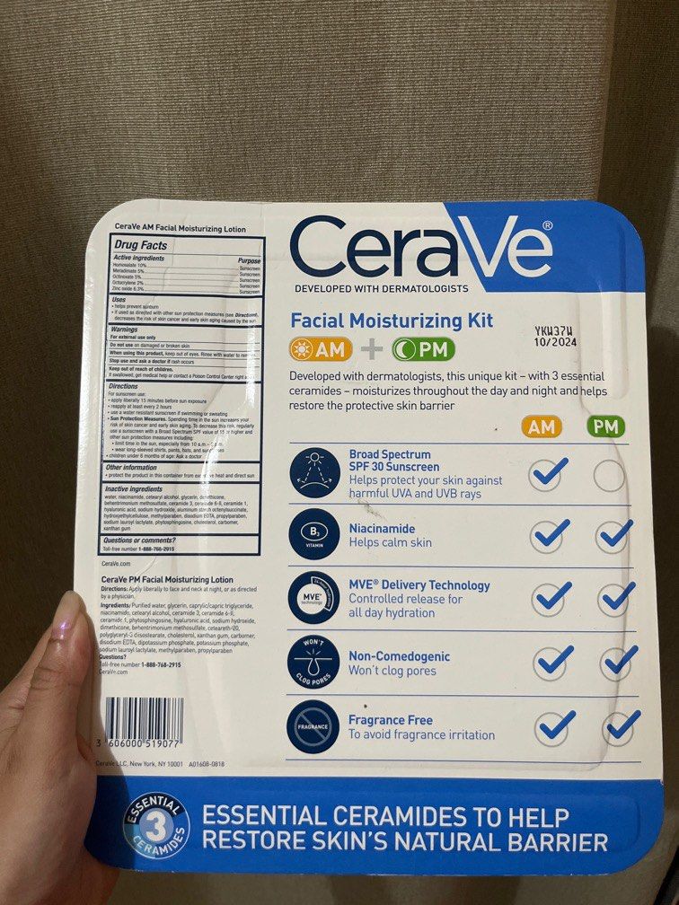 Authentic Cerave Moisturizing kit, Beauty & Personal Care, Face, Face ...