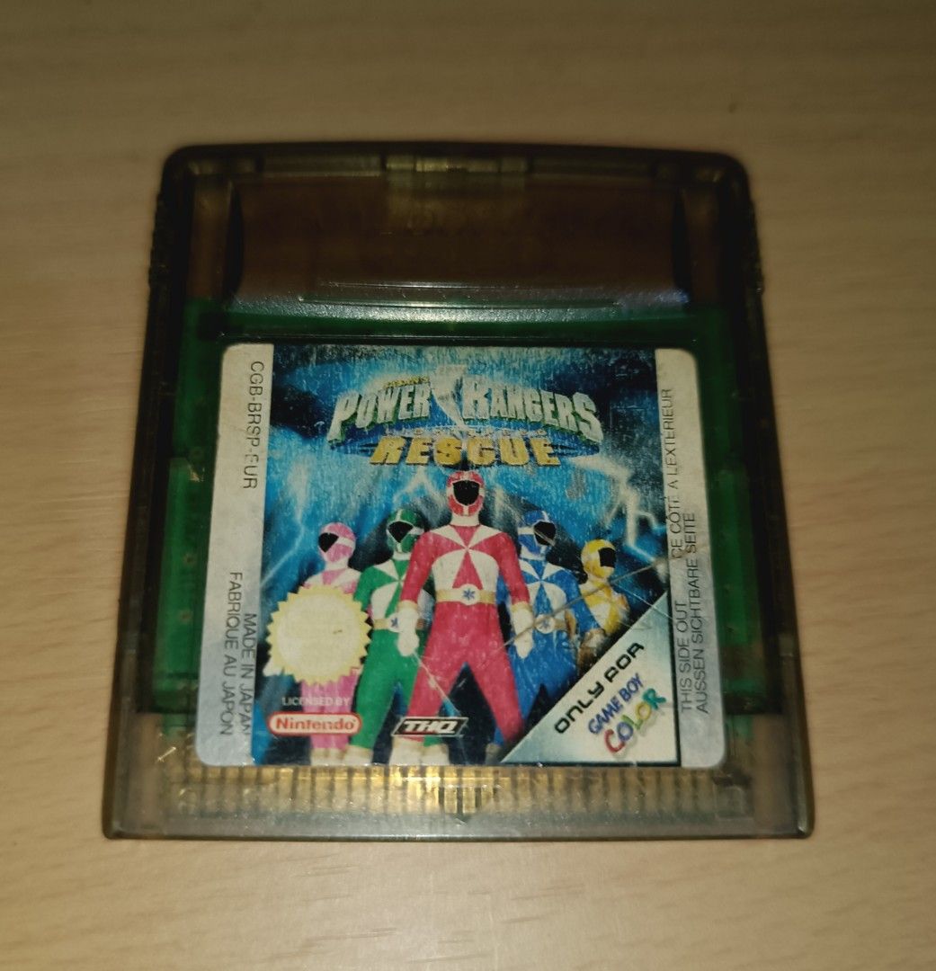 Authentic Game Boy Color Power Ranger Rescue Cartridge, Video Gaming ...