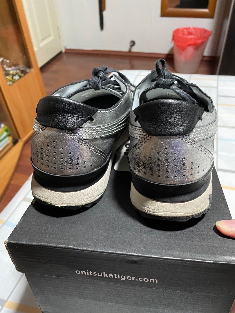 Authentic Onitsuka Tiger Limited Edition Silver Black Leather Sneakers ...