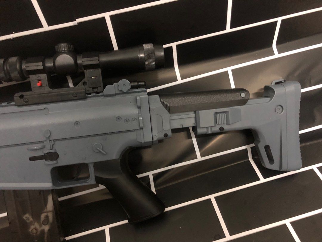Blaster Electric SCAR Blue Rifle, Hobbies & Toys, Toys & Games on Carousell