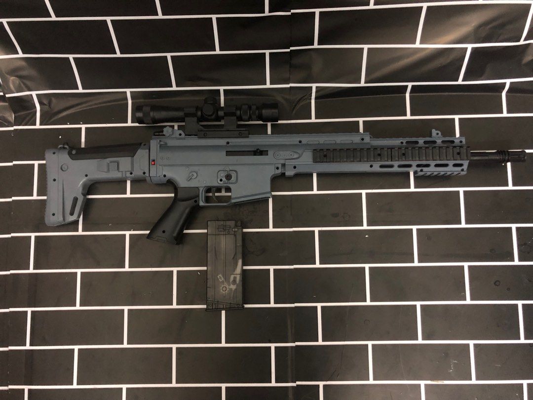 Blaster Electric SCAR Blue Rifle, Hobbies & Toys, Toys & Games on Carousell