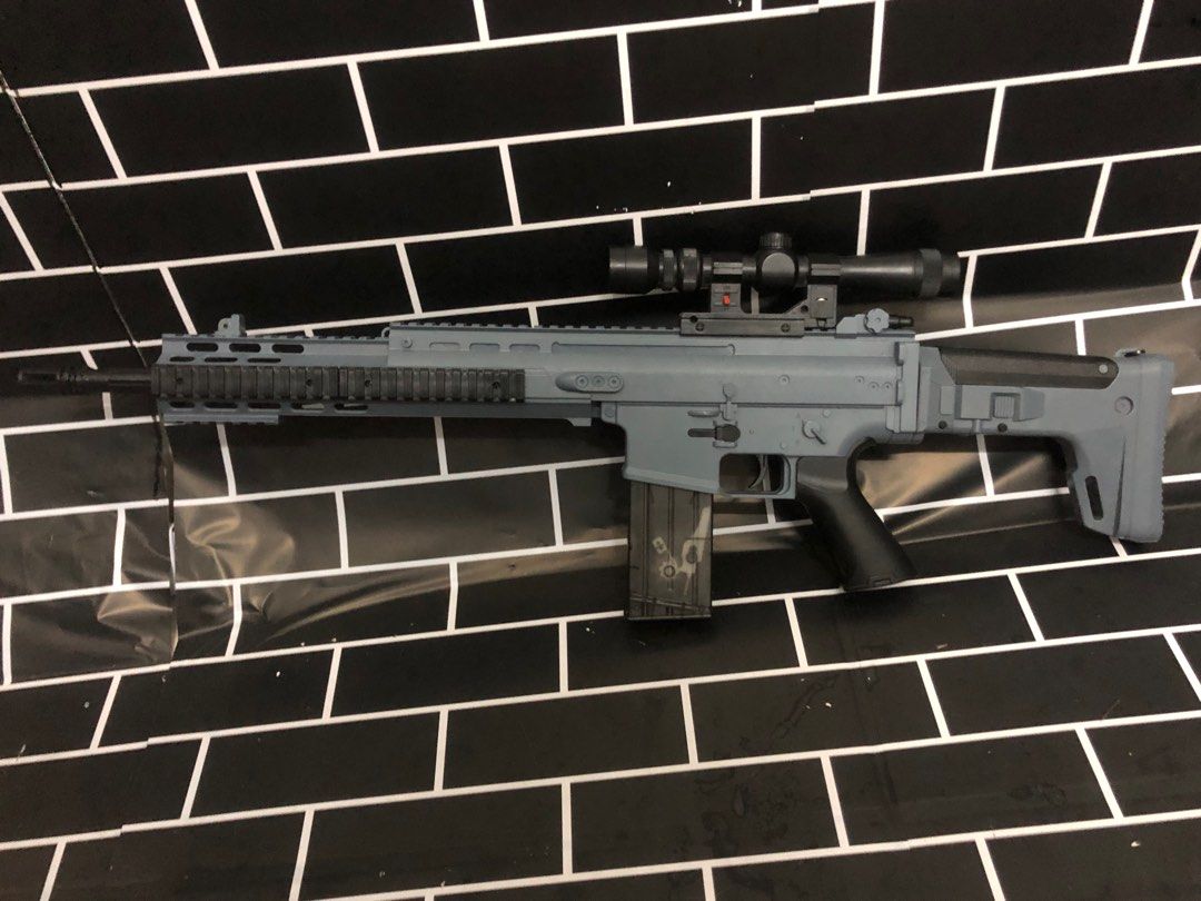 Blaster Electric SCAR Blue Rifle, Hobbies & Toys, Toys & Games on Carousell