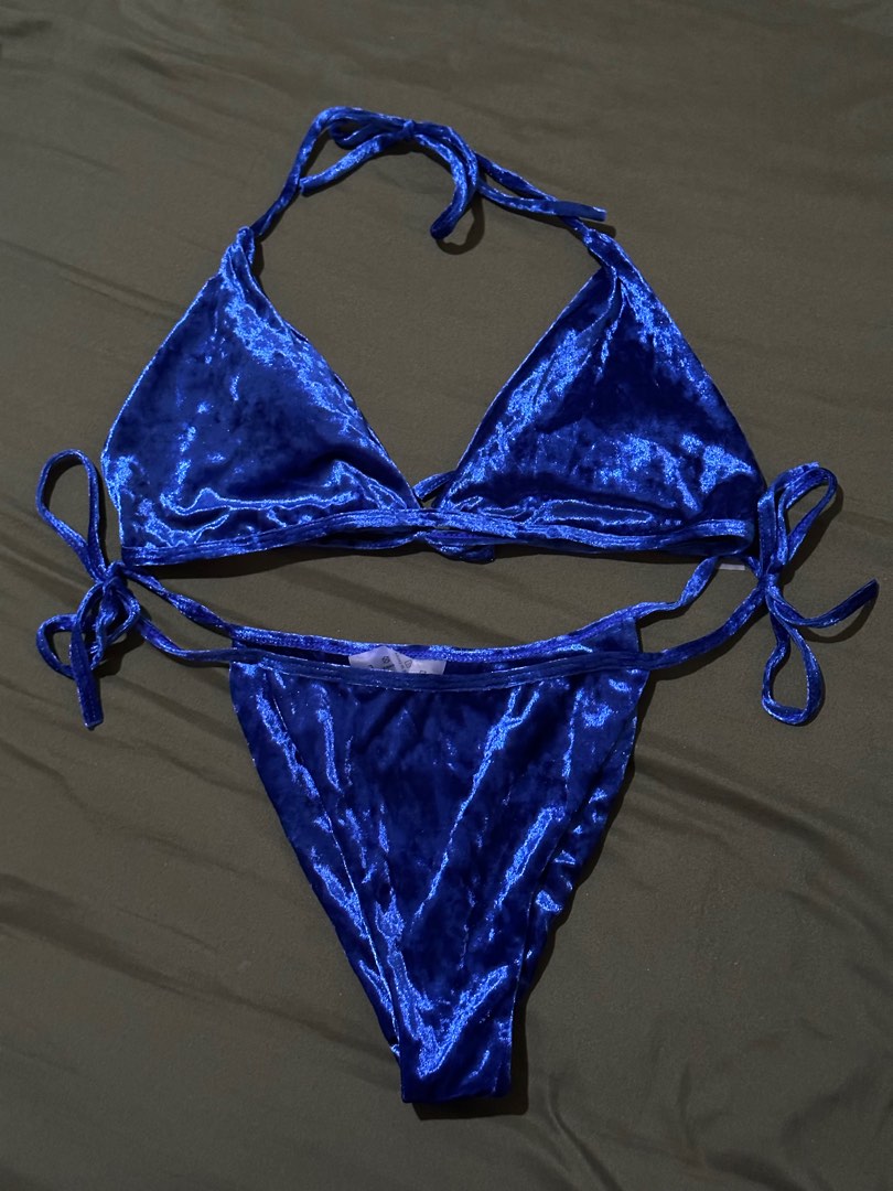 Blue Velvet Bikini on Carousell
