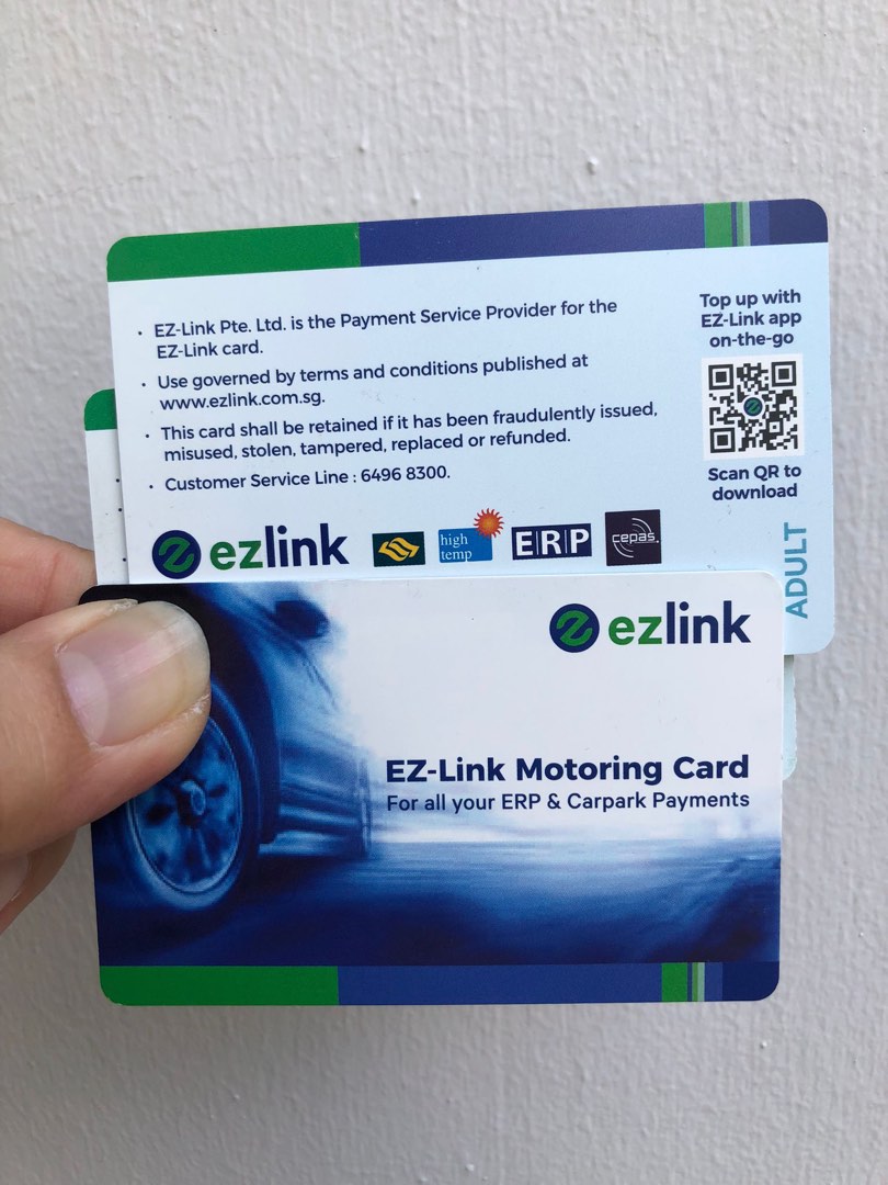 Brand New Ez-link motoring cash card (Expiry in 2029) for MRT and ERP ...