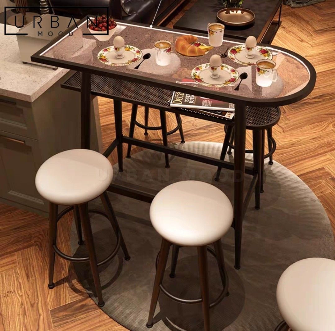 BRASS Modern Bar Table, Furniture & Home Living, Furniture, Tables ...