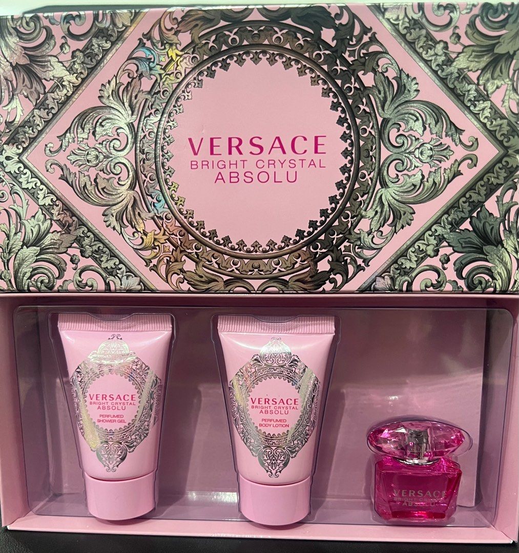 Bright Crystal Absolu by Versace Mini Gift Set For Women on Carousell