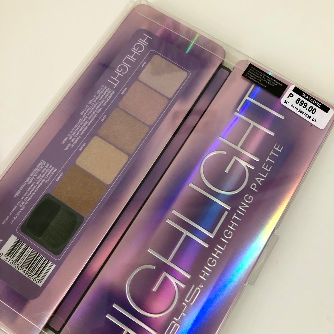 BYS Highlight Palette Face Contour Powder Highlighter Glowing Highlight ...