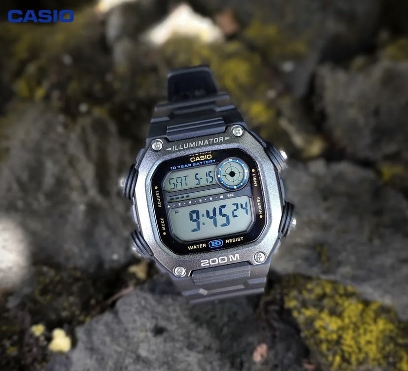 Casio Illuminator DW-291HX-1A Digital Quartz Watch DW291HX-1A Black DW291 Extra-long Band Brand ...