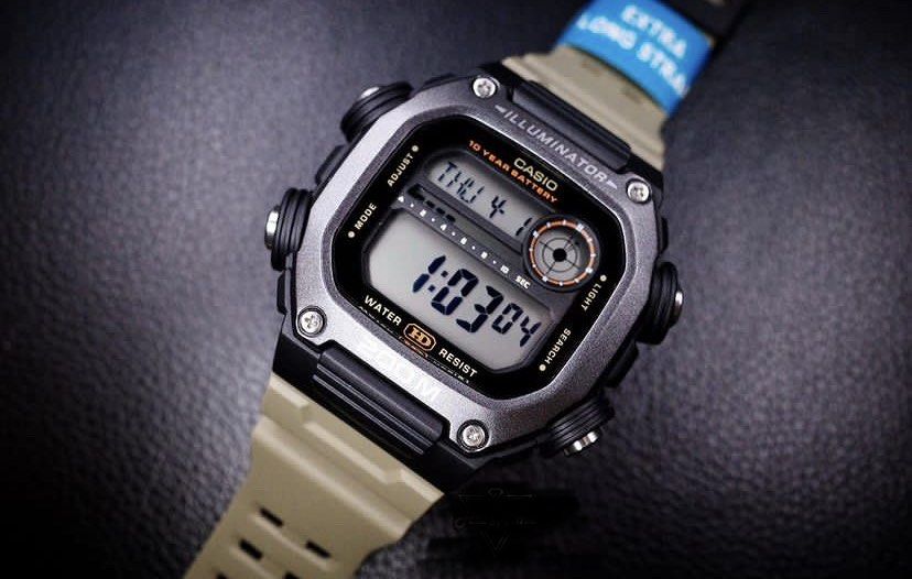 Casio Illuminator DW-291HX-5A Digital Quartz Watch DW291HX-5A Sand DW291 Extra-long Band Brand ...
