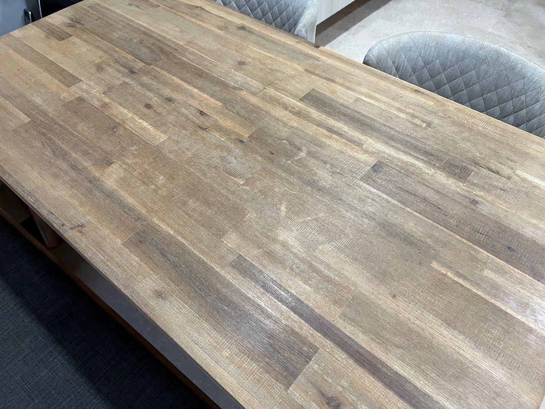 CASTLERY Seb Dining table with long bench, Furniture & Home Living ...