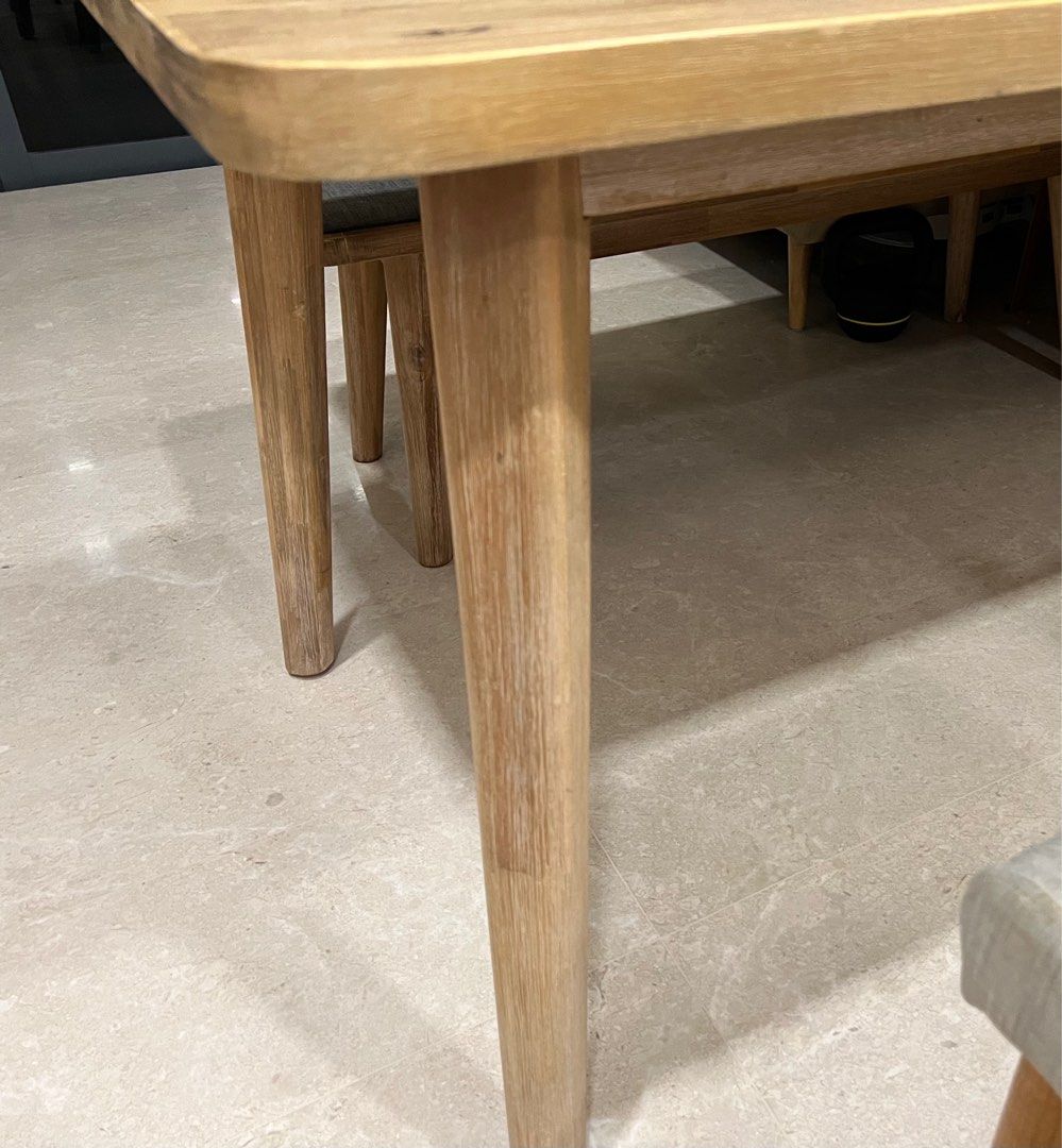 CASTLERY Seb Dining table with long bench, Furniture & Home Living ...