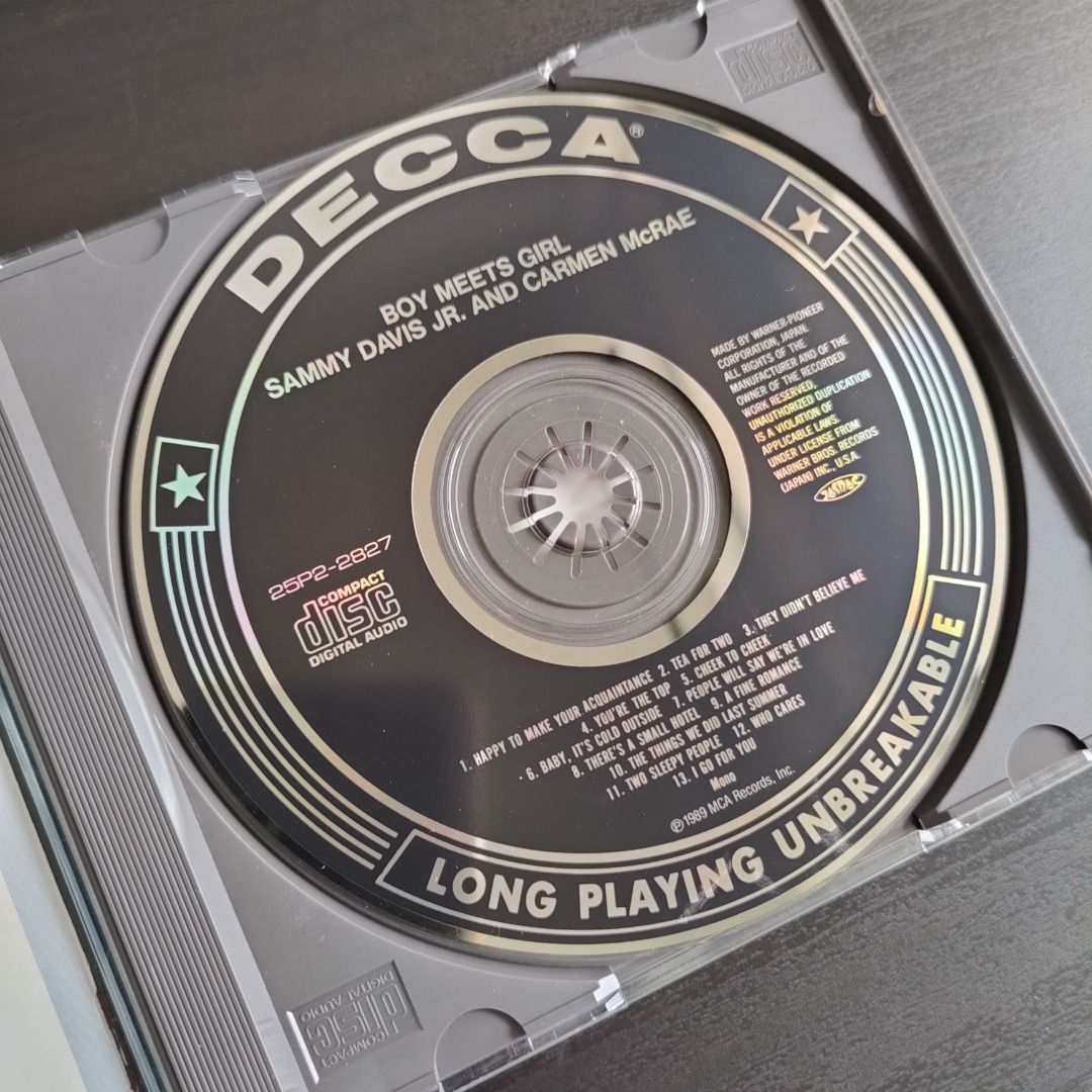 CD / AUDIOPHILE, DECCA RECORDS / SAMMY DAVIS JR. AND CARMEN McRAE / BOY ...