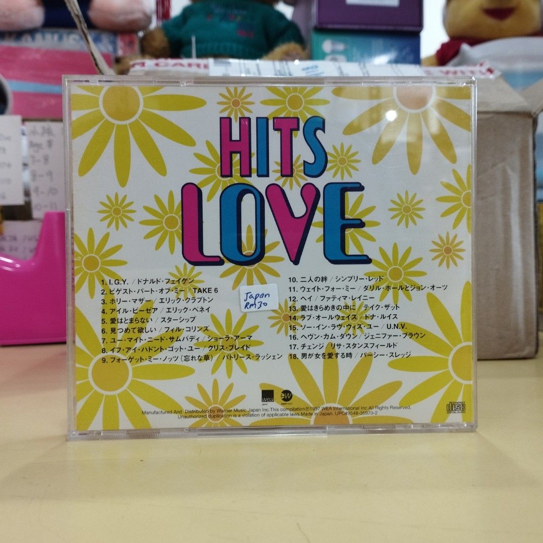 (CD) HITS LOVE : SUPER LOVE SONG COMPILATION , Hobbies & Toys, Music ...