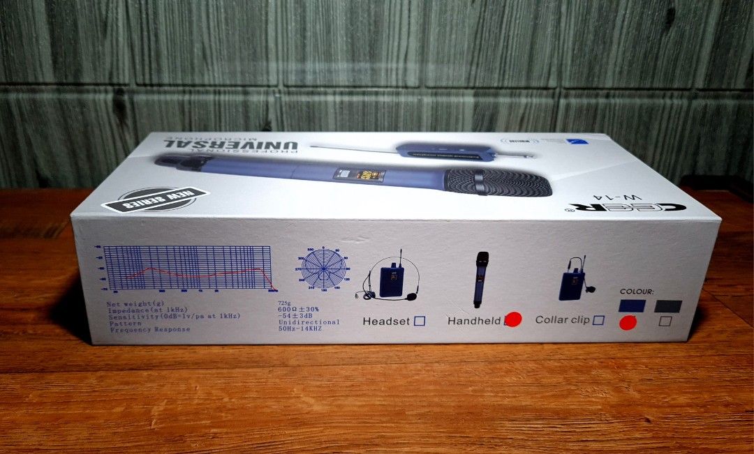 CEER W-14 wireless microphone, Audio, Microphones on Carousell