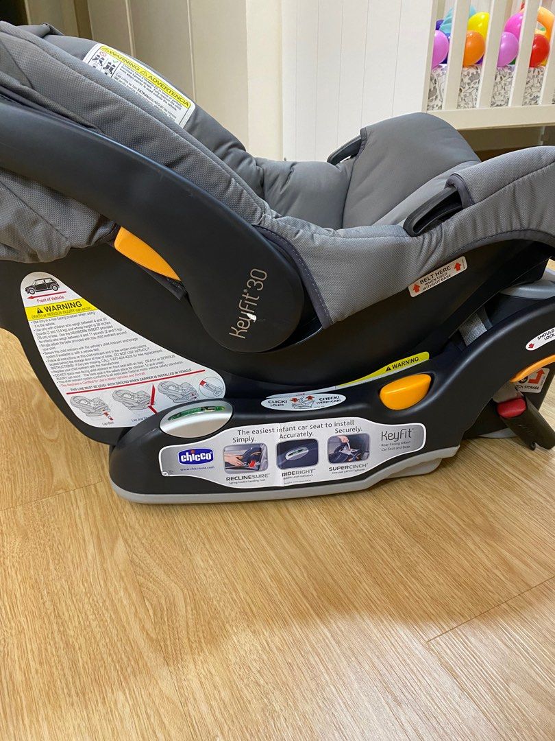 Chicco KeyFit 30 infant car seat and base (colour: slate), Babies ...