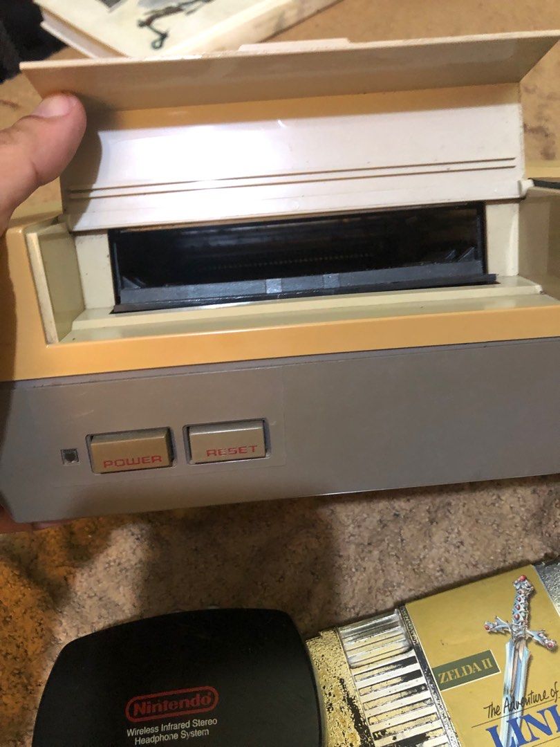 Classic NES unit lot set with LOZ2 and wireless headphone system, Video ...