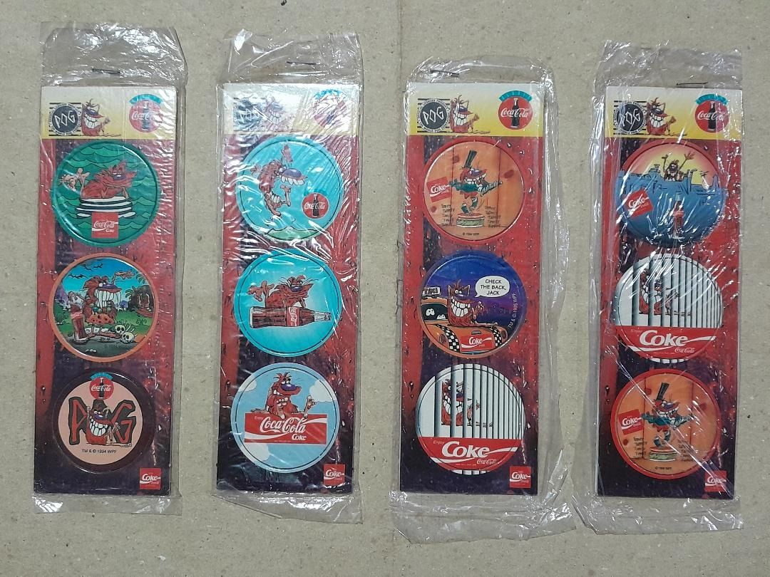 COCA COLA Philippines COKE POGS Lot of 10 different designs (with two ...